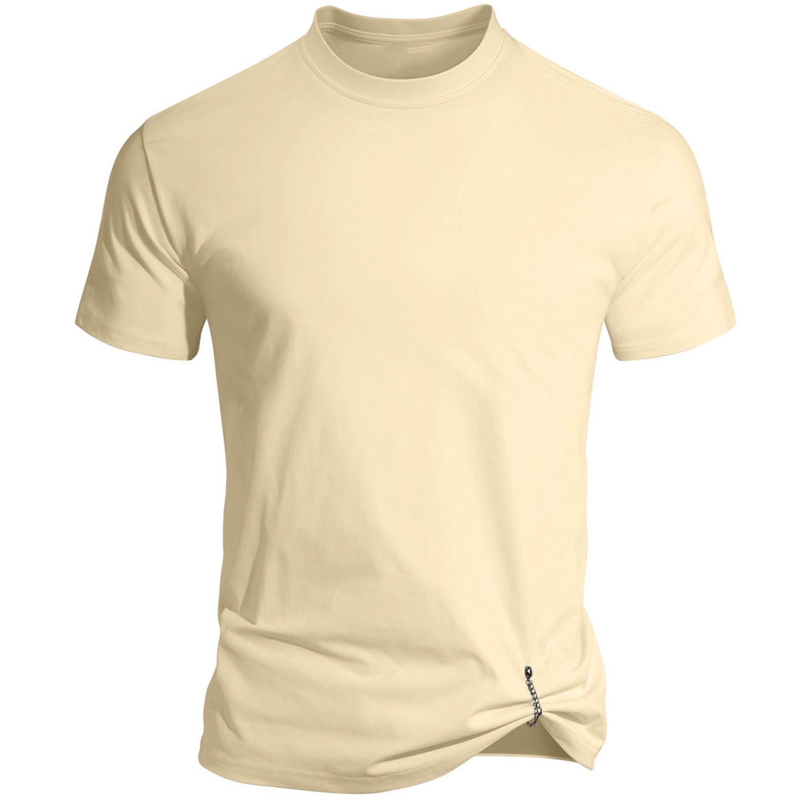 Ceisia Men's Quick Dry Solid Color Crew Neck T-Shirt Magnetic ...