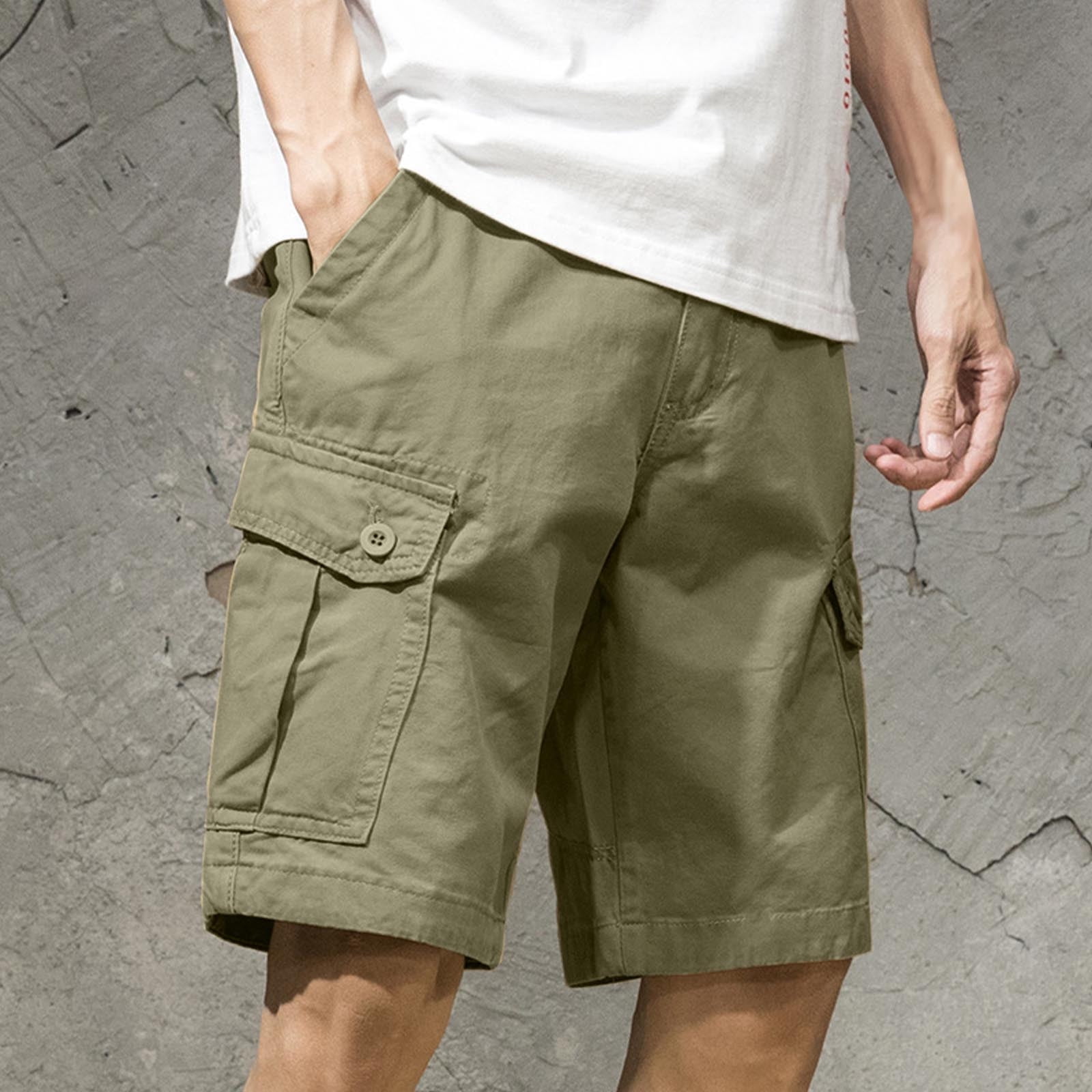 Ceisia Men's Relaxed Multi-pocket Cargo Gift Casual Shorts Abrasion ...