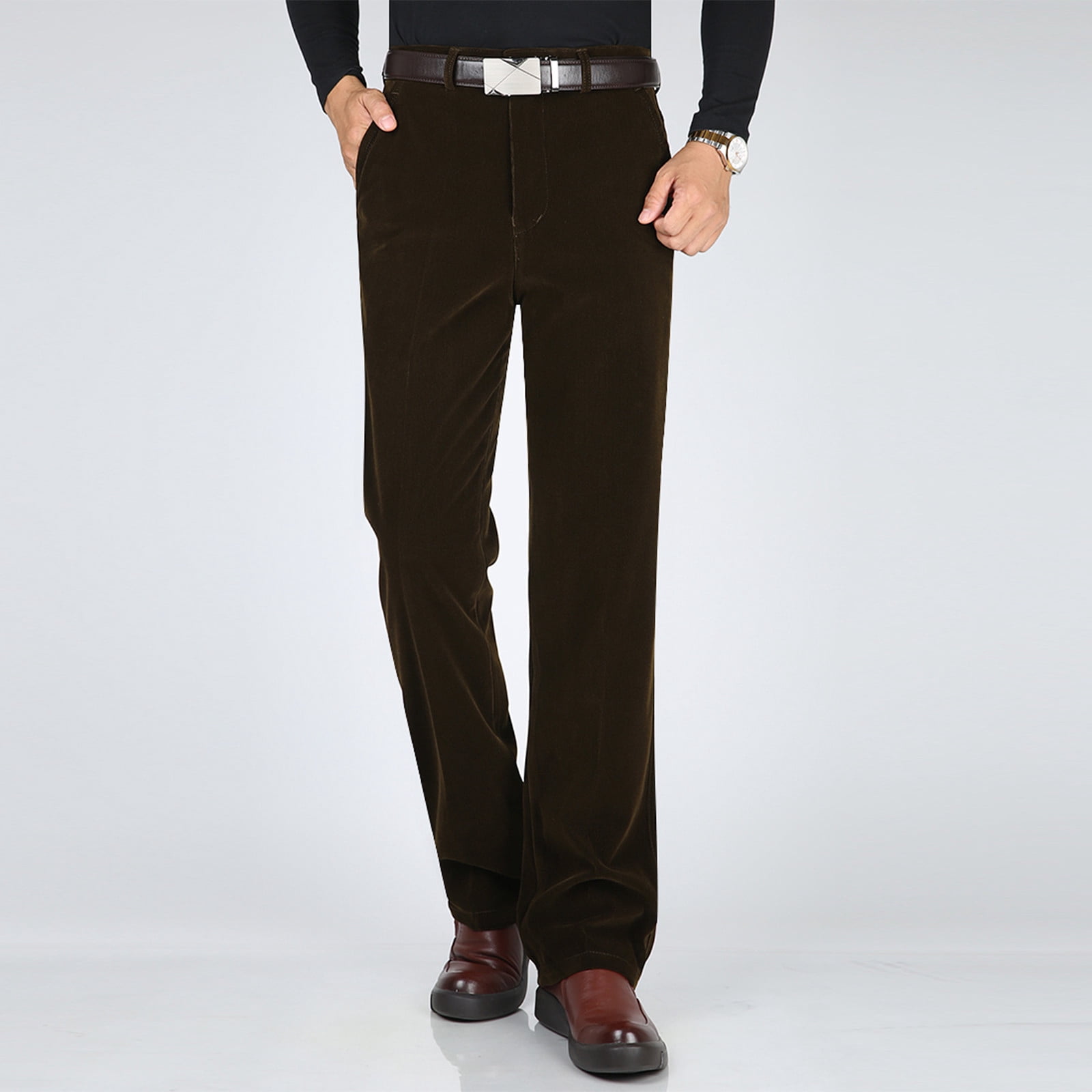 Ceisia Men's Slim Business Casual Gift Straight Pants Wrinkle-resistant ...
