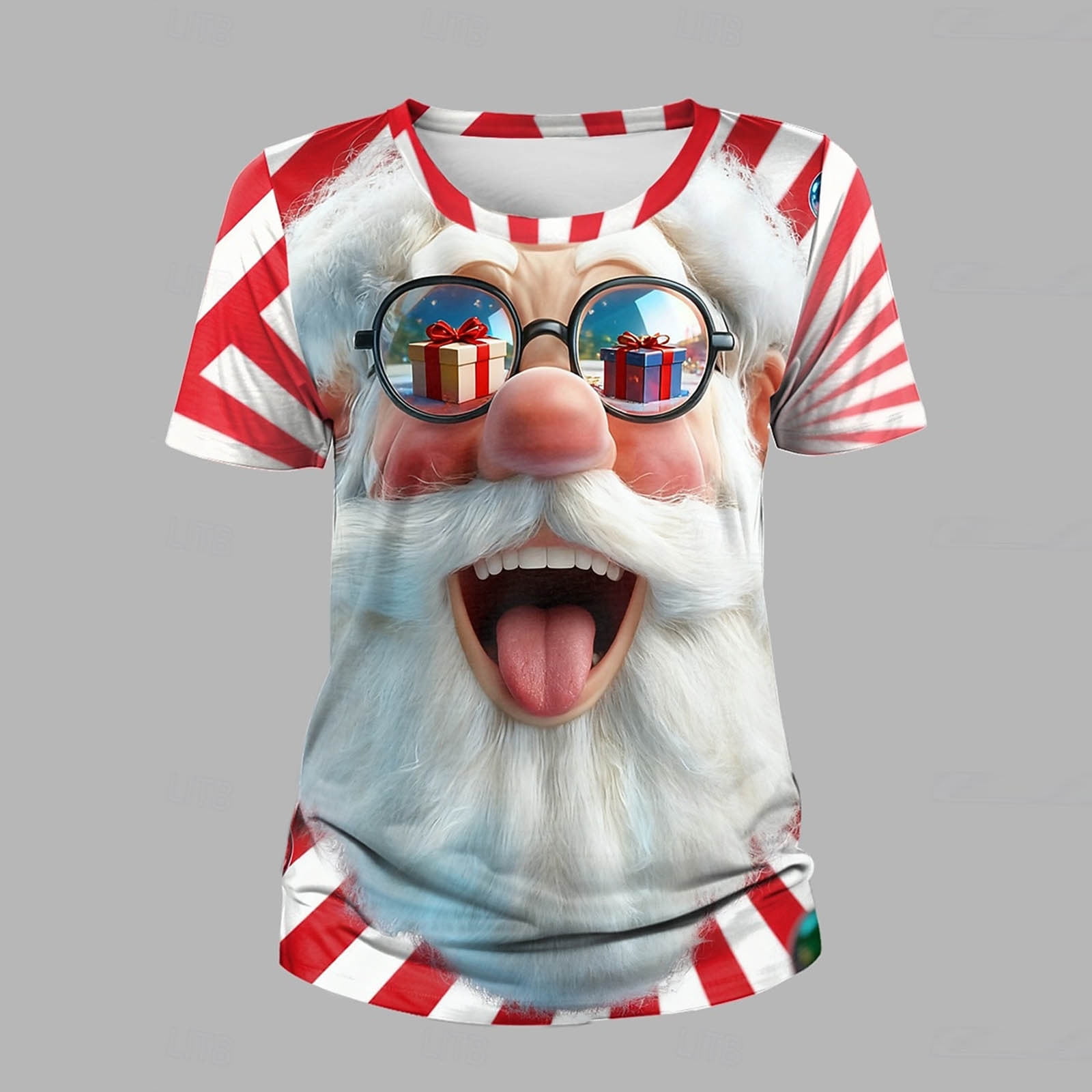 Ceisia Men's Slim Fit Short Sleeve T-Shirt Funny Cartoon Santa Claus ...