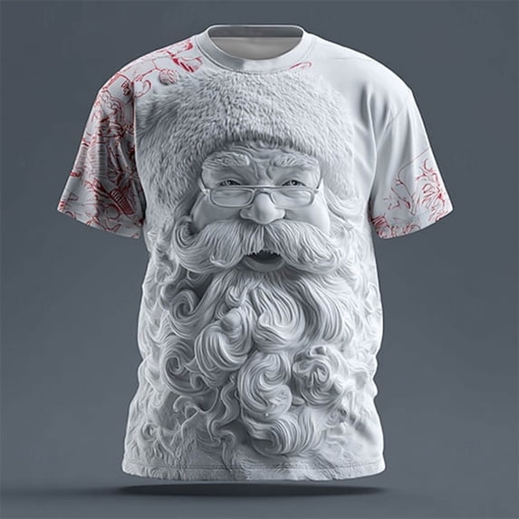 Ceisia Men's Slim Fit Short Sleeve T-Shirt Funny Cartoon Santa Claus ...