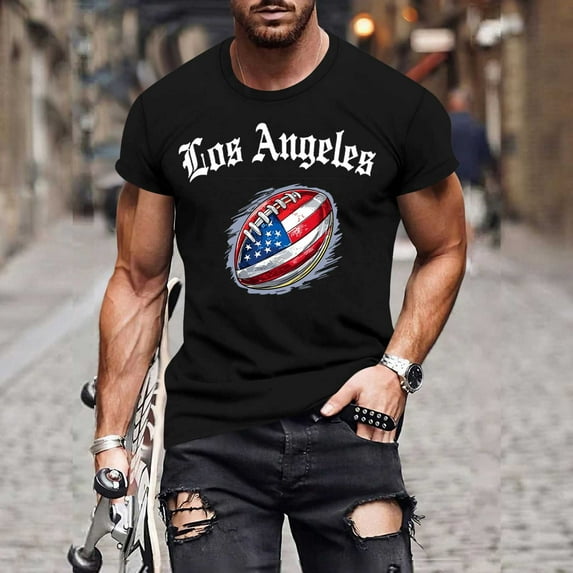 Ceisia Men's Spring Sporty Printed Round/Crew Neck Long Gift Sleeve ...