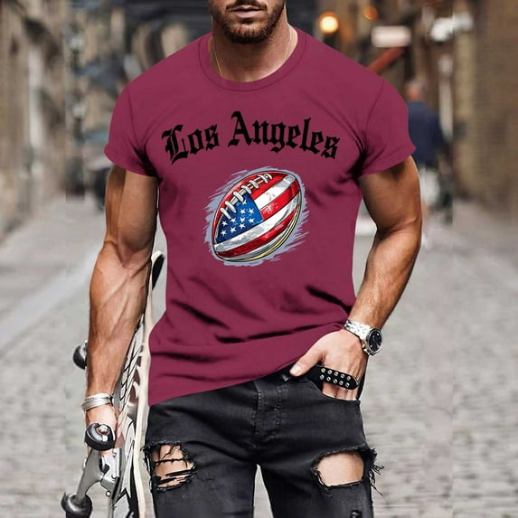 Ceisia Men's Spring Sporty Printed Round/Crew Neck Long Gift Sleeve ...