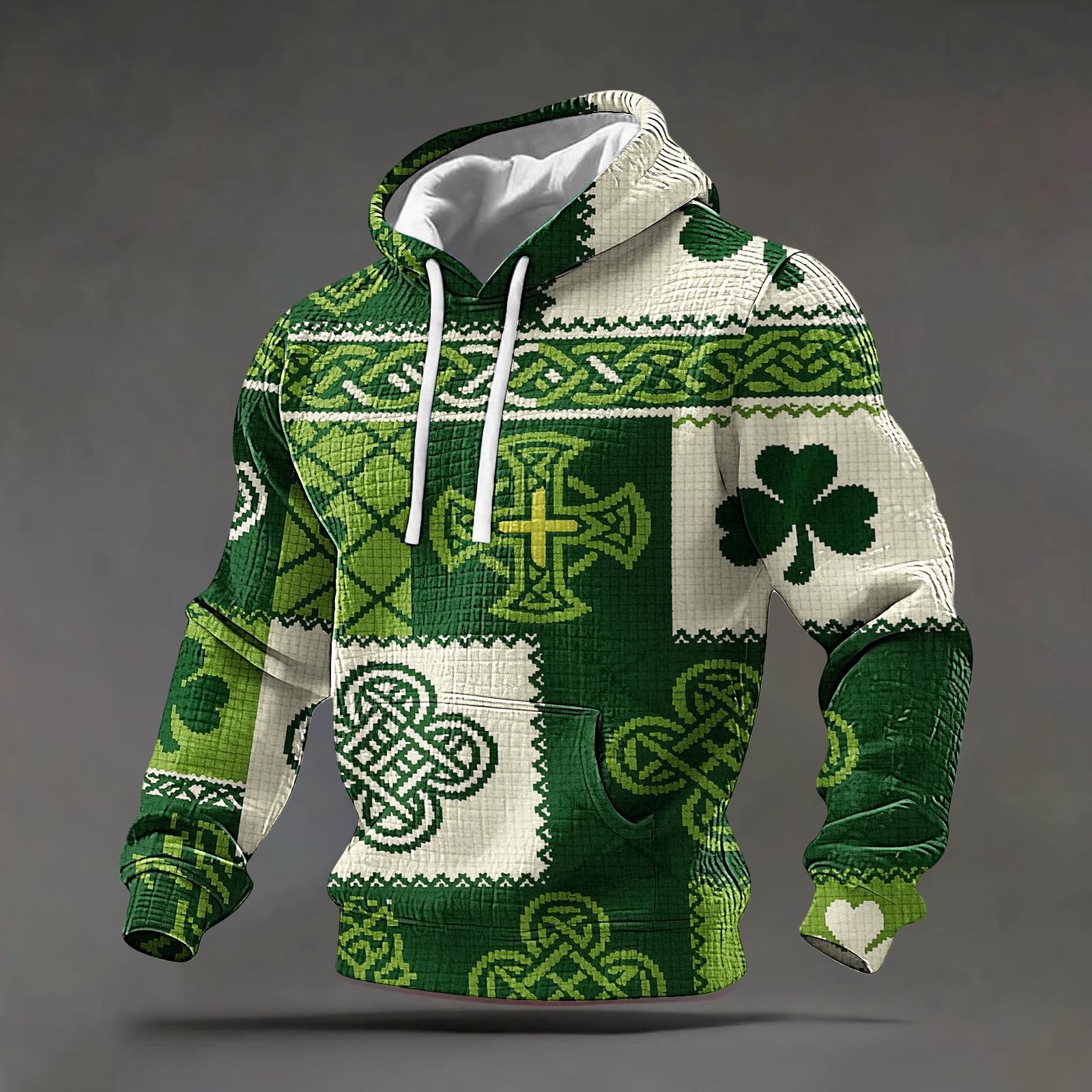 Ceisia Men's St. Patrick's Day Printed Loose-Fit Hooded Sweatshirts ...