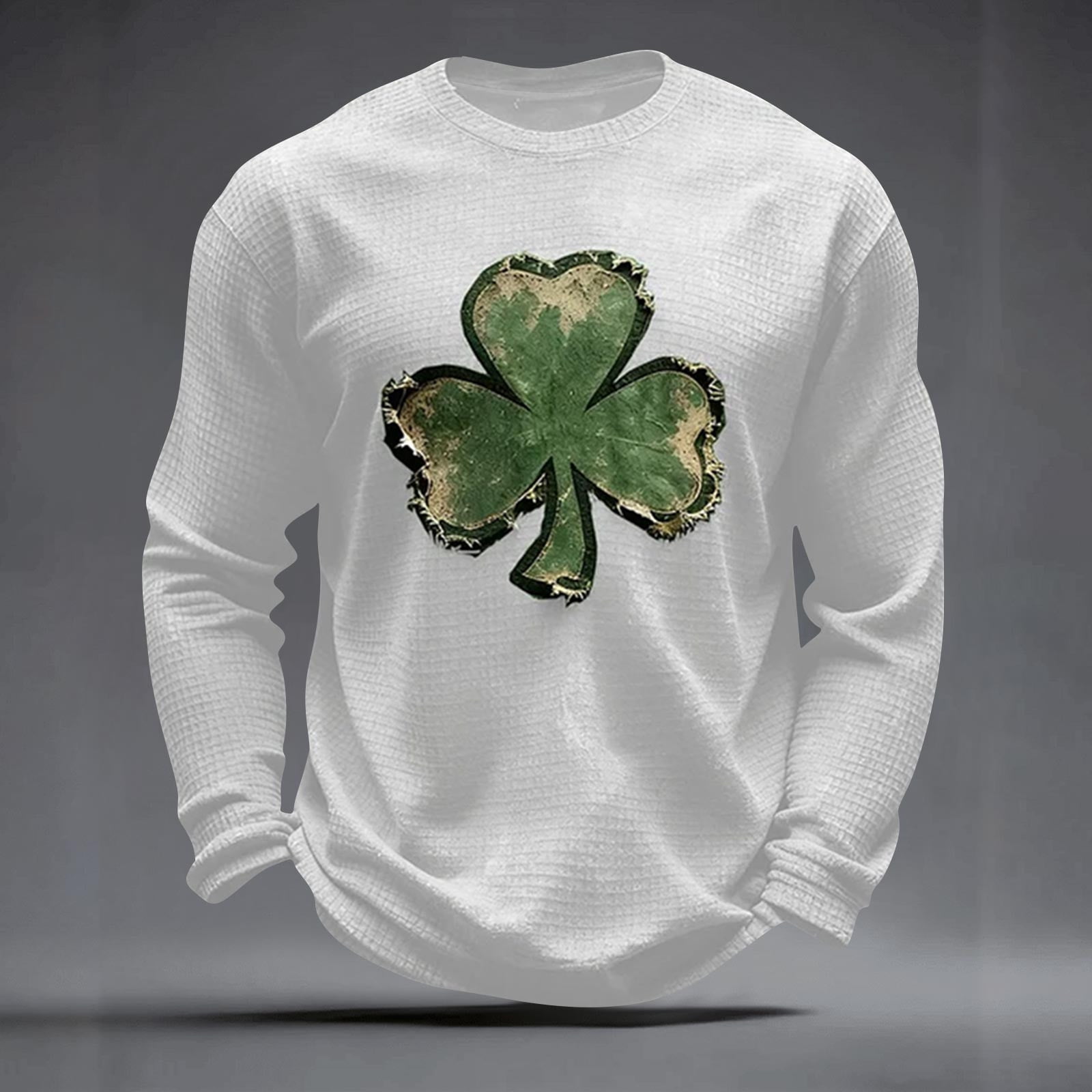 Ceisia Men's St. Patrick's Day Vintage Four-Leaf Clover Crewneck ...