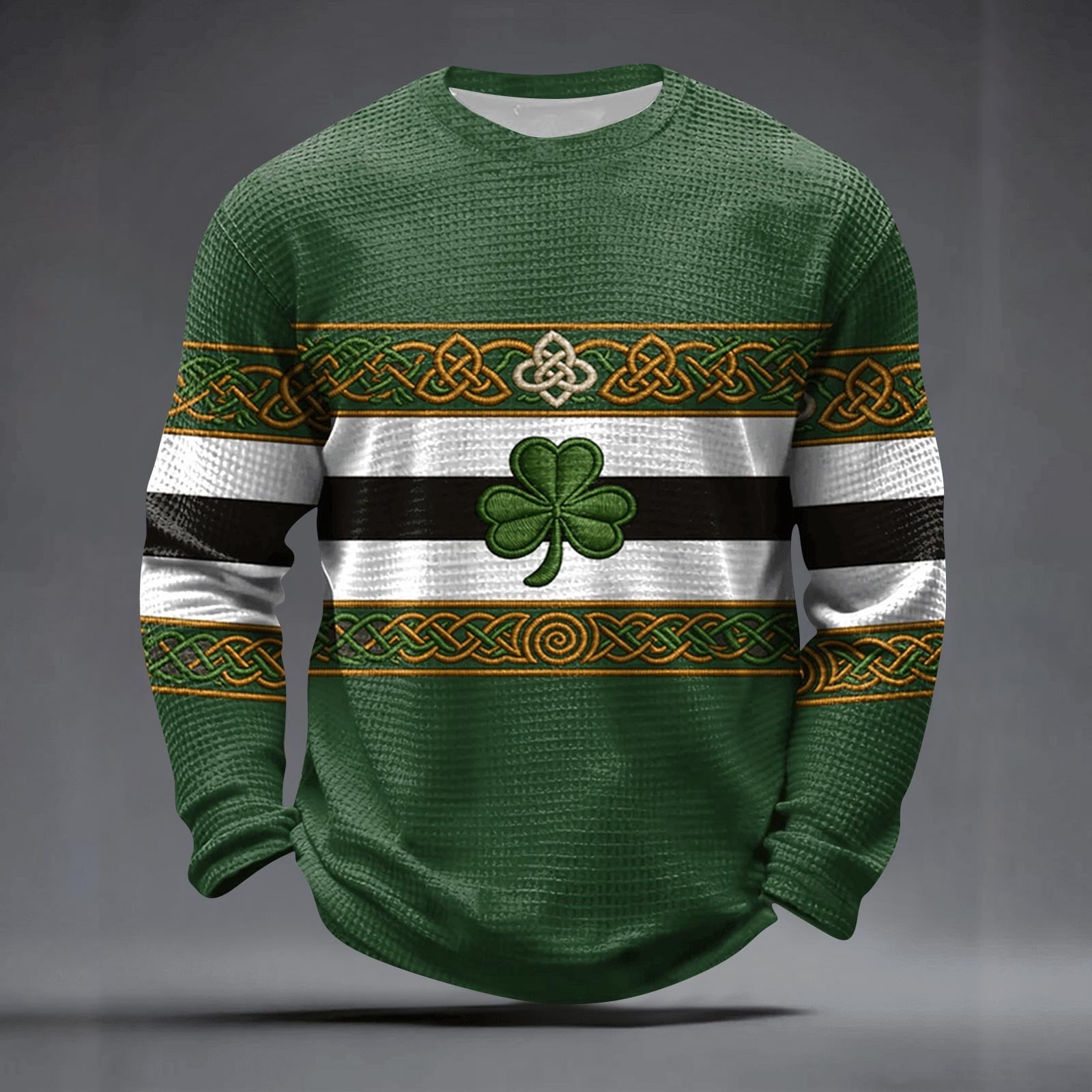 Ceisia Men's St. Patrick's Day Vintage Four-Leaf Clover Crewneck ...