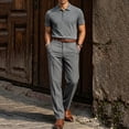 Ceisia Men's Textured Knit Polo Shirt Short Sleeve Collared Slim Fit ...