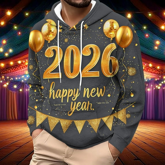 Ceisia Men's Winter Casual Printed Round Neck Long Sleeve Shirt ...