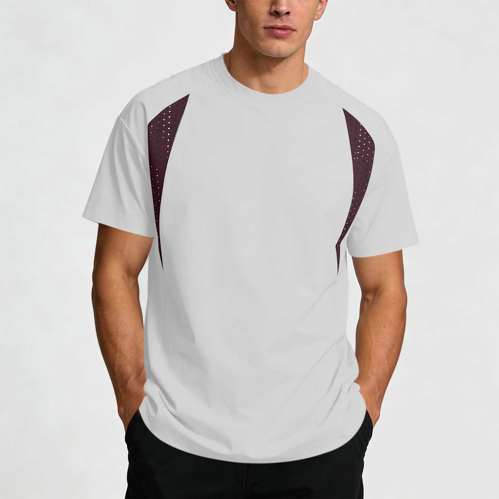 Ceisia Mens Color Block Breathable Short Sleeve T Shirt Crew Neck ...