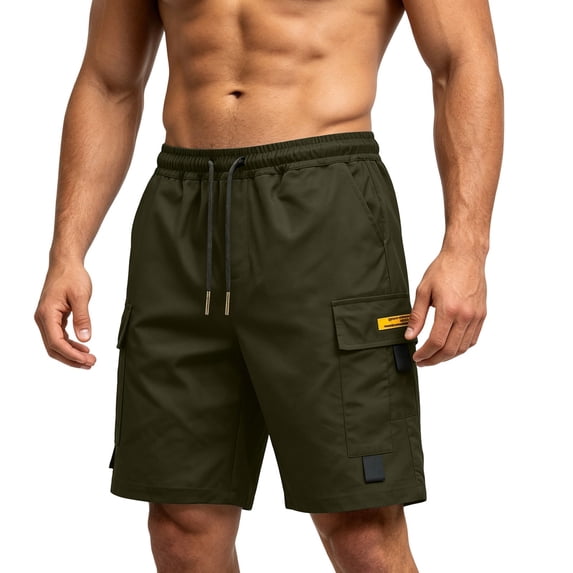 Ceisia Multi Cargo Pocket Elastic Drawstring Waist Loose Casual Shorts ...