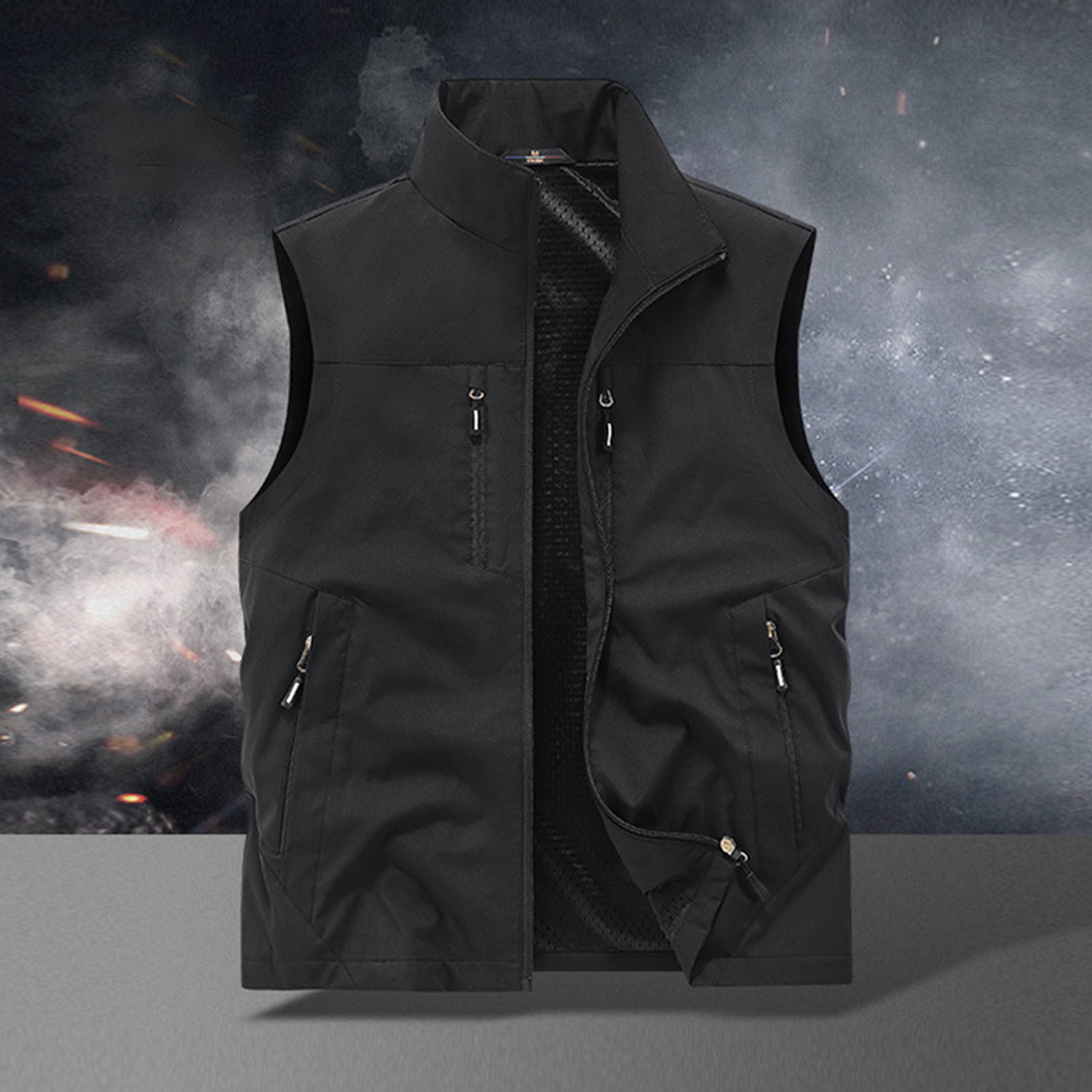 Ceisia Relaxed Fit Men's Multi-Pocket Outdoor Utility Vest Gift ...