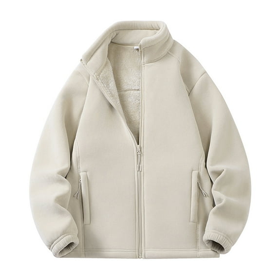 Ceisia Women's Winter Warm Zipper Closure Standing Collar Solid Color ...