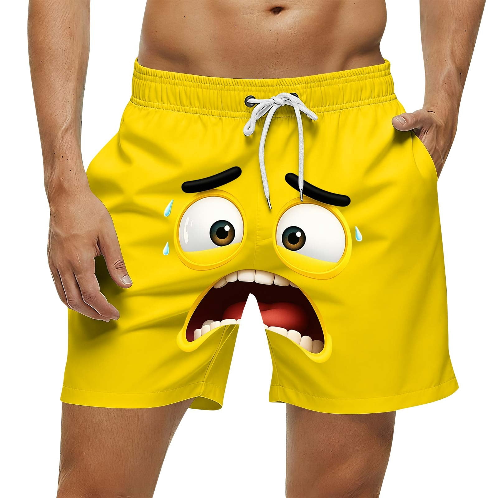 Ceisia men's High Waist Beach Shorts - Loose Fit Summer Swim Trunks ...