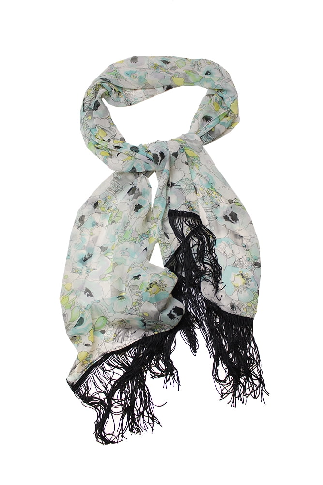 Cejon Aqua Multi Fringed Poppy Love Wrap OS - Walmart.com