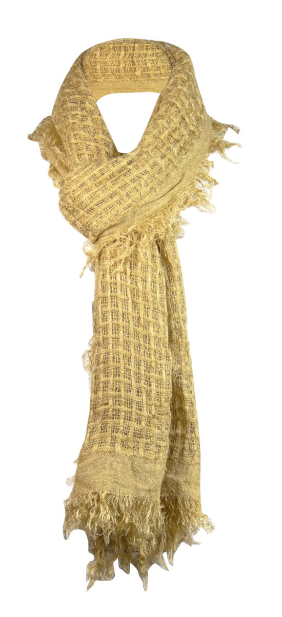 Cejon Women's Frayed Woven Wrap Scarf - Walmart.com