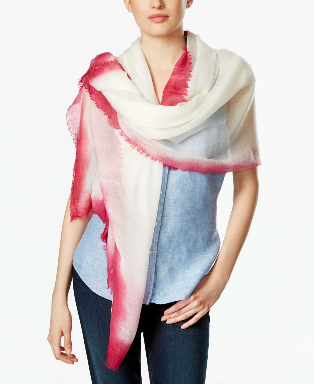 Cejon Women’s Ombre Edge Solid Day Wrap Scarves, Fuchsia - Walmart.com