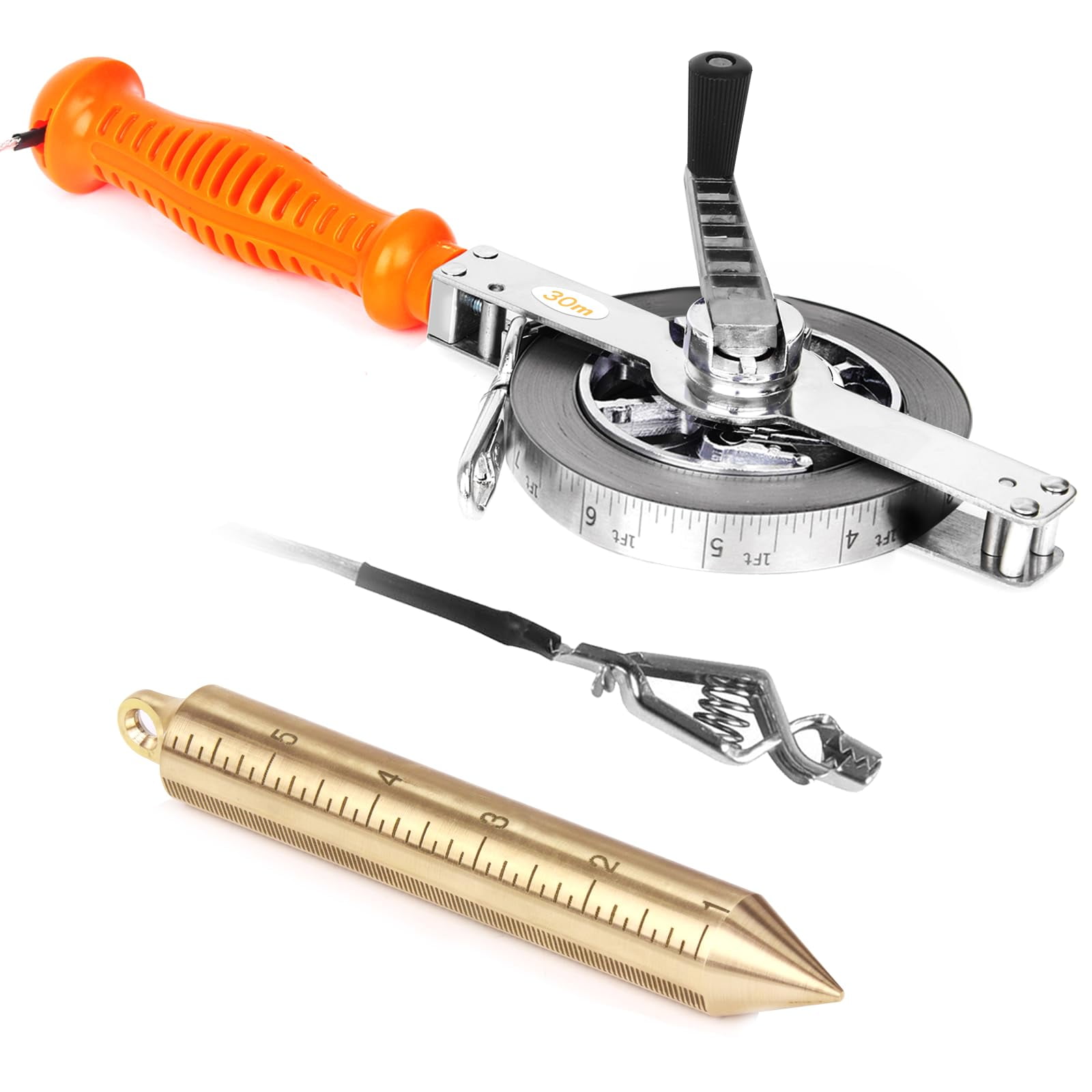 Cekegon Oil Gauging Tape, Sounding Tape Measure with 560g/20oz Brass ...