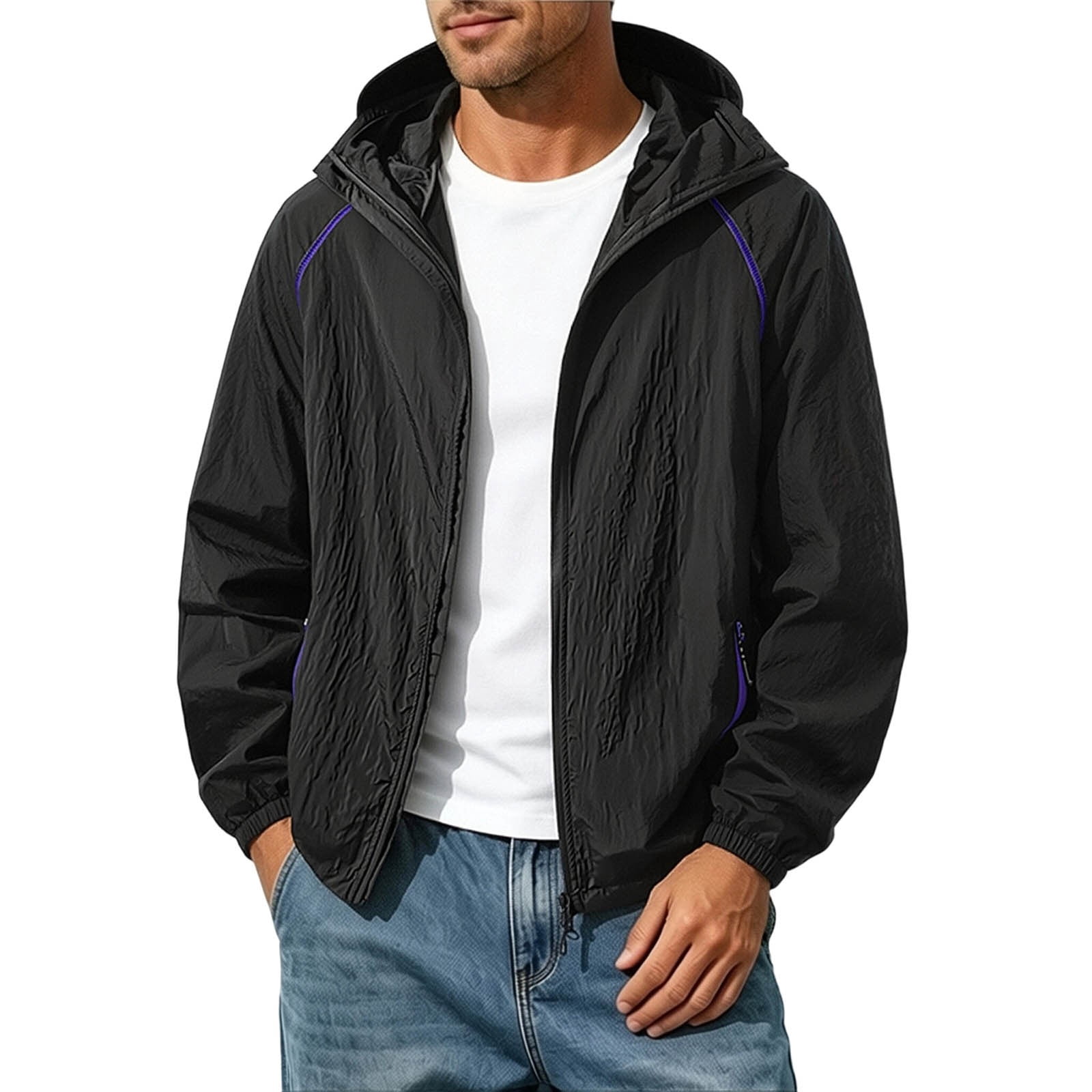 Cekizud Jackets for Men Couple Hooded Sun Protection Jacket Summer ...