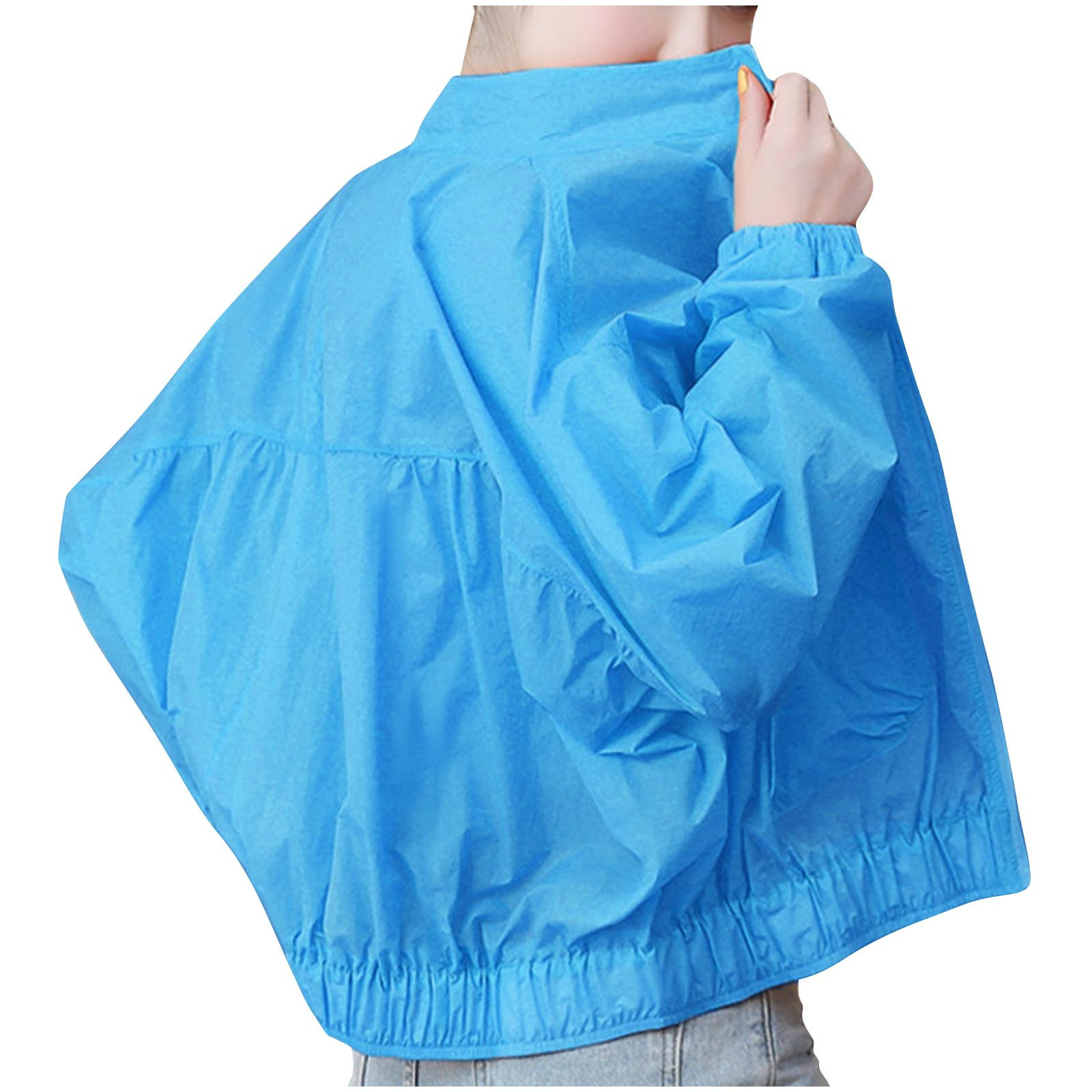 Cekizud Jackets for Women Solid Color Sun Protection Long Sleeve ...