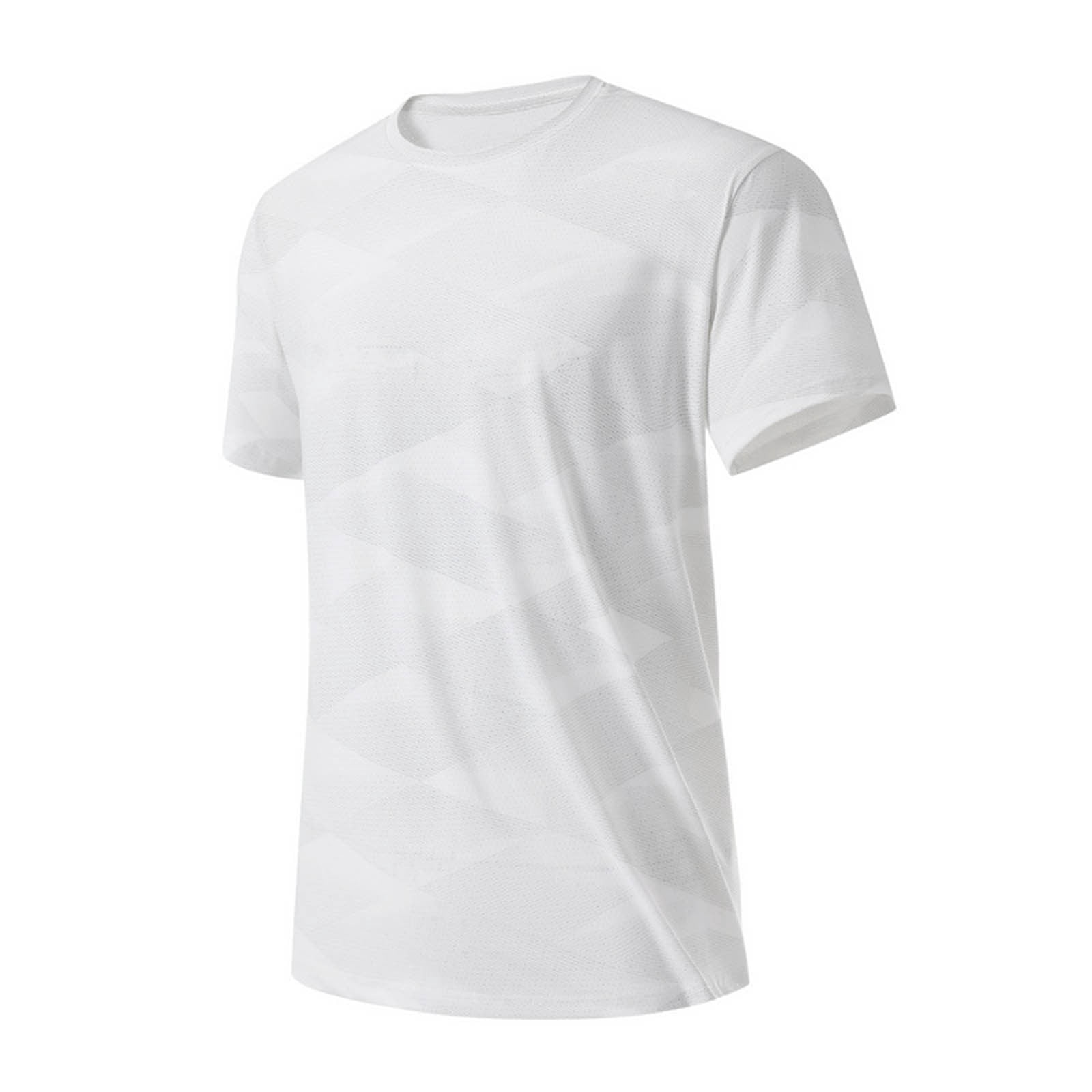 Cekizud Mens T-Shirts Casual Summer Short Sleeved Solid Color Crew Neck ...