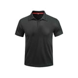 Cekizud Mens T-Shirts Solid Color Turndown Collard Outdoor Short Sleeve ...