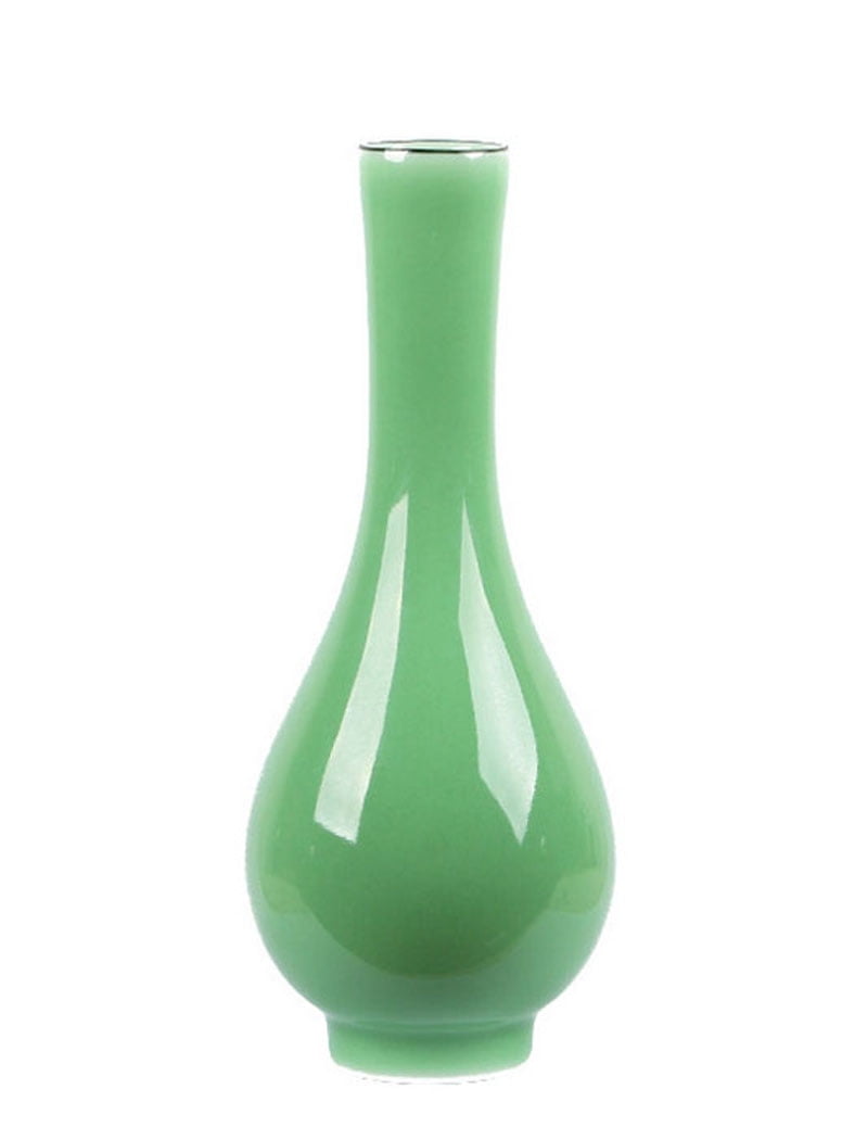 Celadon Vase,Jade Green Porcelain Flower Vase,7.5in/19cm Tall,2 Colors ...