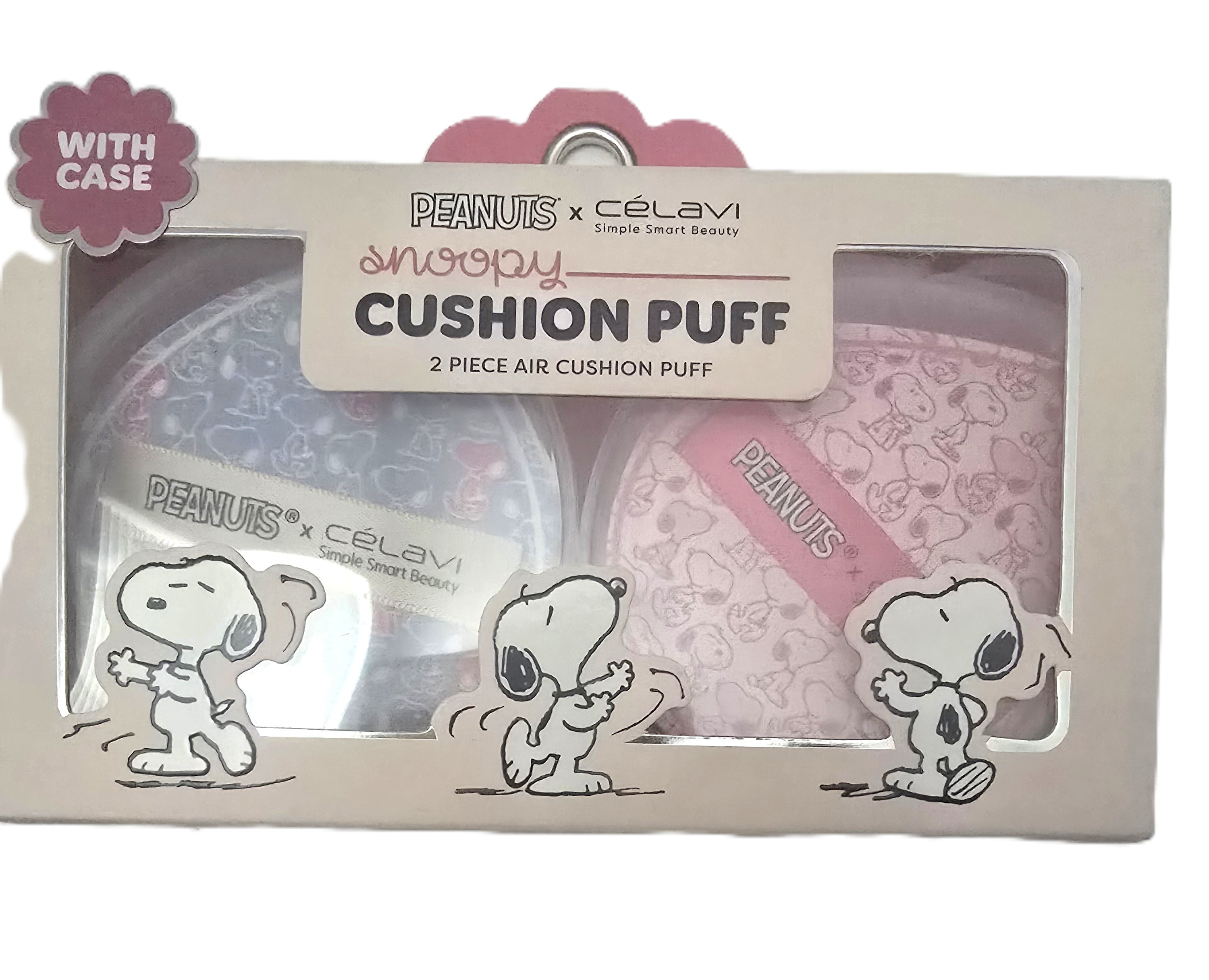 Celavi X Peanuts Snoopy 2Pc Snoopy Air Cushion Puff Set W Case ...