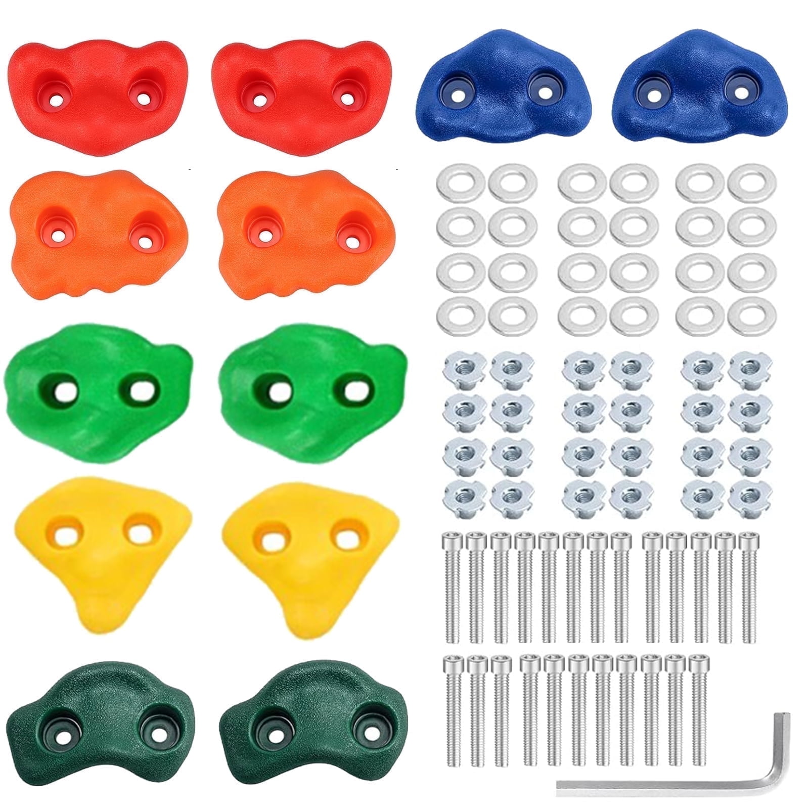 Celawork 12PCS Climbing Rocks for Kids, Textured Holds Support 230 lbs ...