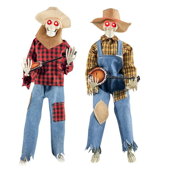CeleBoo Funny Dueling Banjo Skeletons Halloween Decorations 2Pcs ...