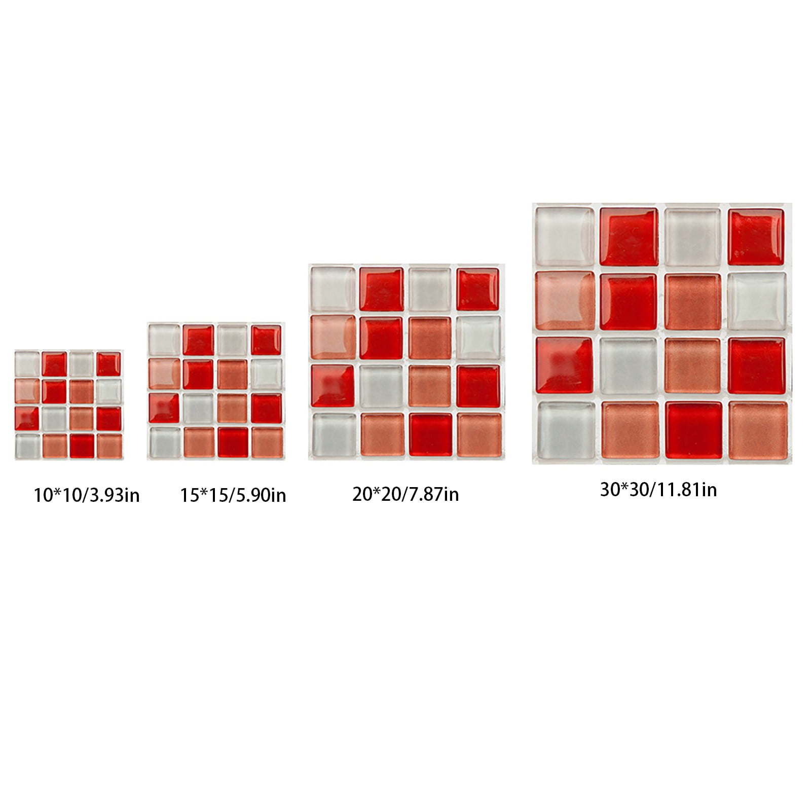 Celebrate 10 Pieces Mosaics Tile Stickers Peel And Stick Waterproof ...