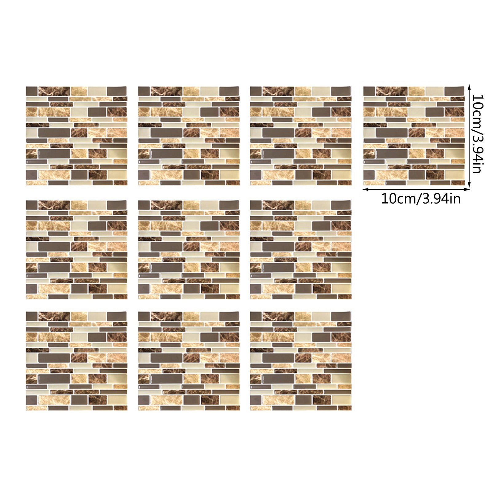 Celebrate 10Pc Peel And Stick Ceramic Tile Paste 3D Lattice Crystal ...