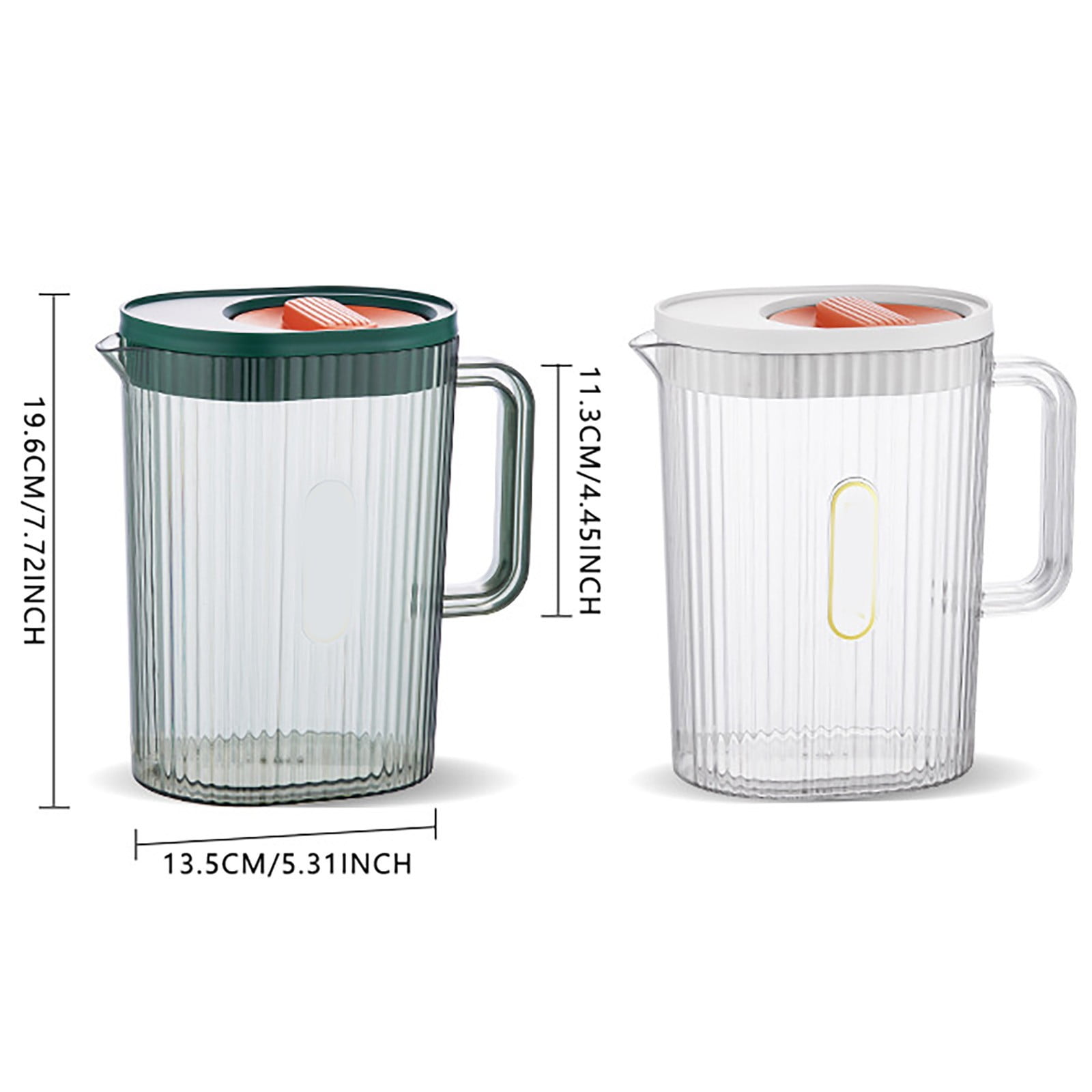 Celebrate 2 Liter (68 Oz) Plastic Pitcher With Lid And Spout Water ...