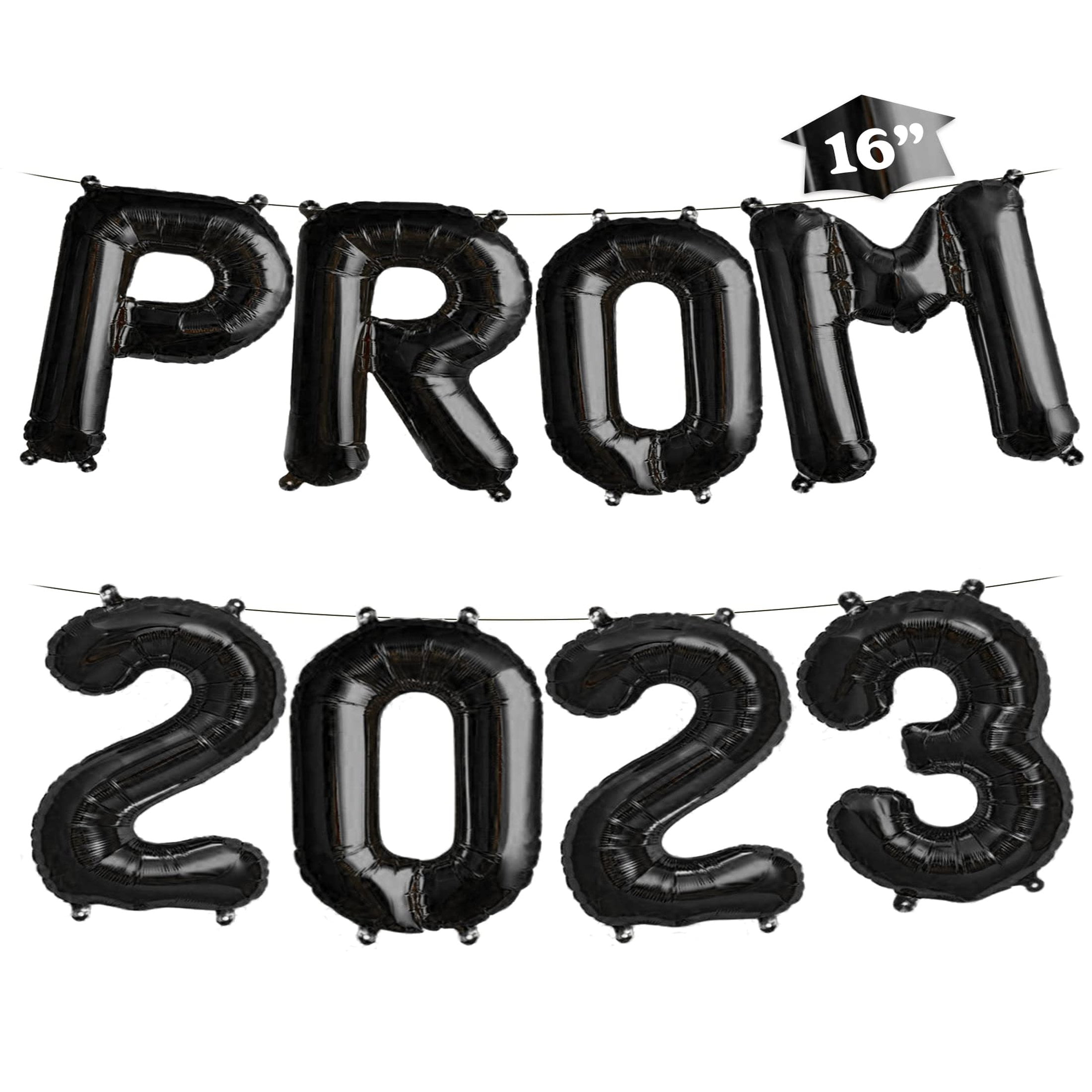 Celebrate 2023 with our Black Mylar Letter Balloons, perfect for prom ...