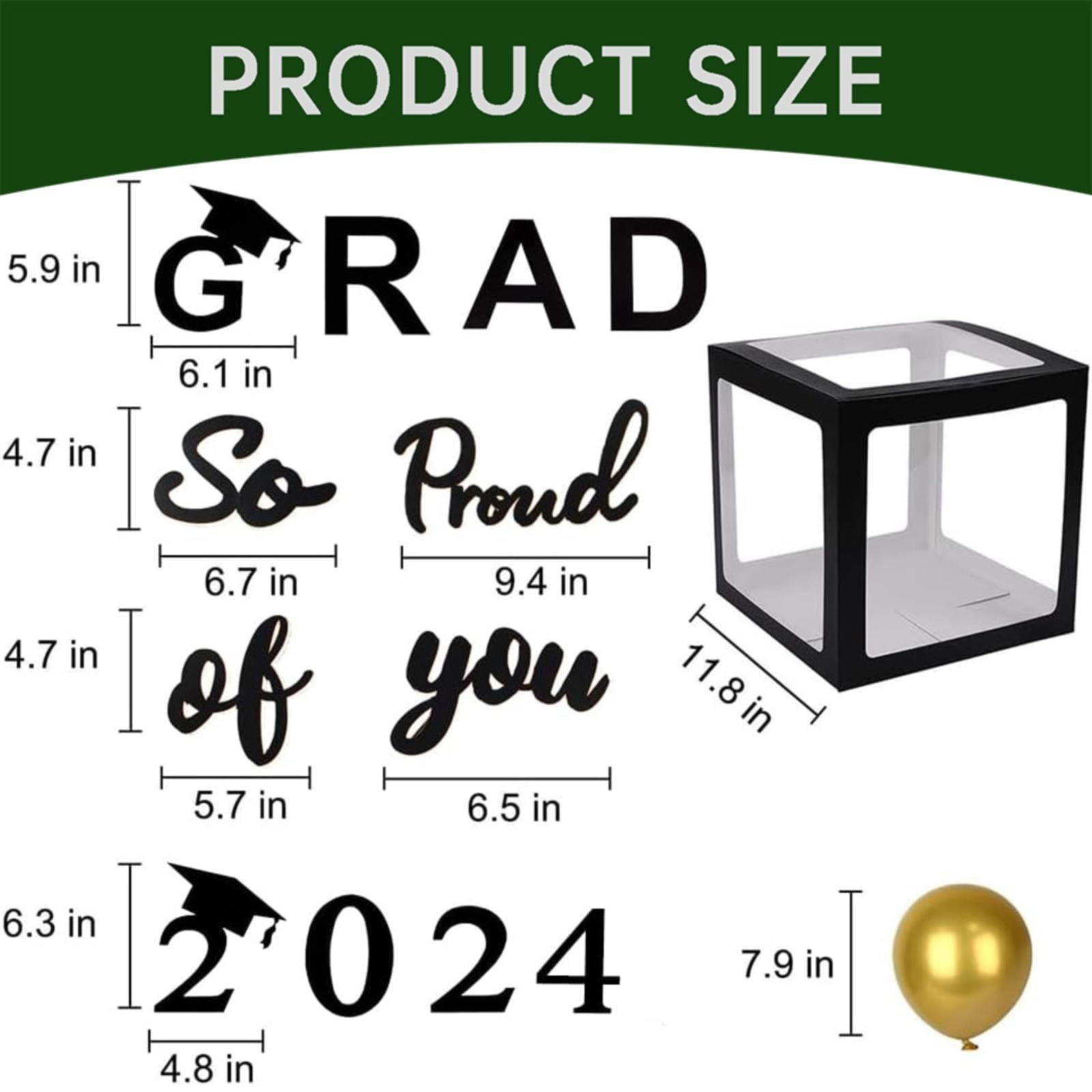 Celebrate 2024 Graduation Party Decoration Black Balloon Box With ...