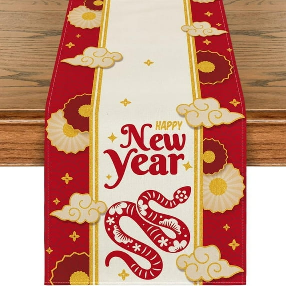 Celebrate 2025 with Snake Themed Table Runner for Dining Room ...