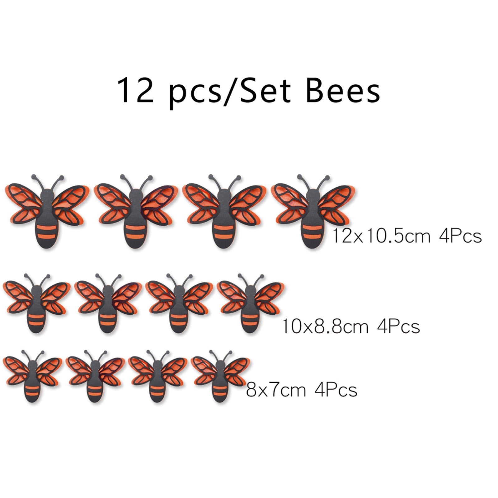 Celebrate 24Pcs 3D Bee Stickers Bee Decor Removable Mural Decals Honey ...
