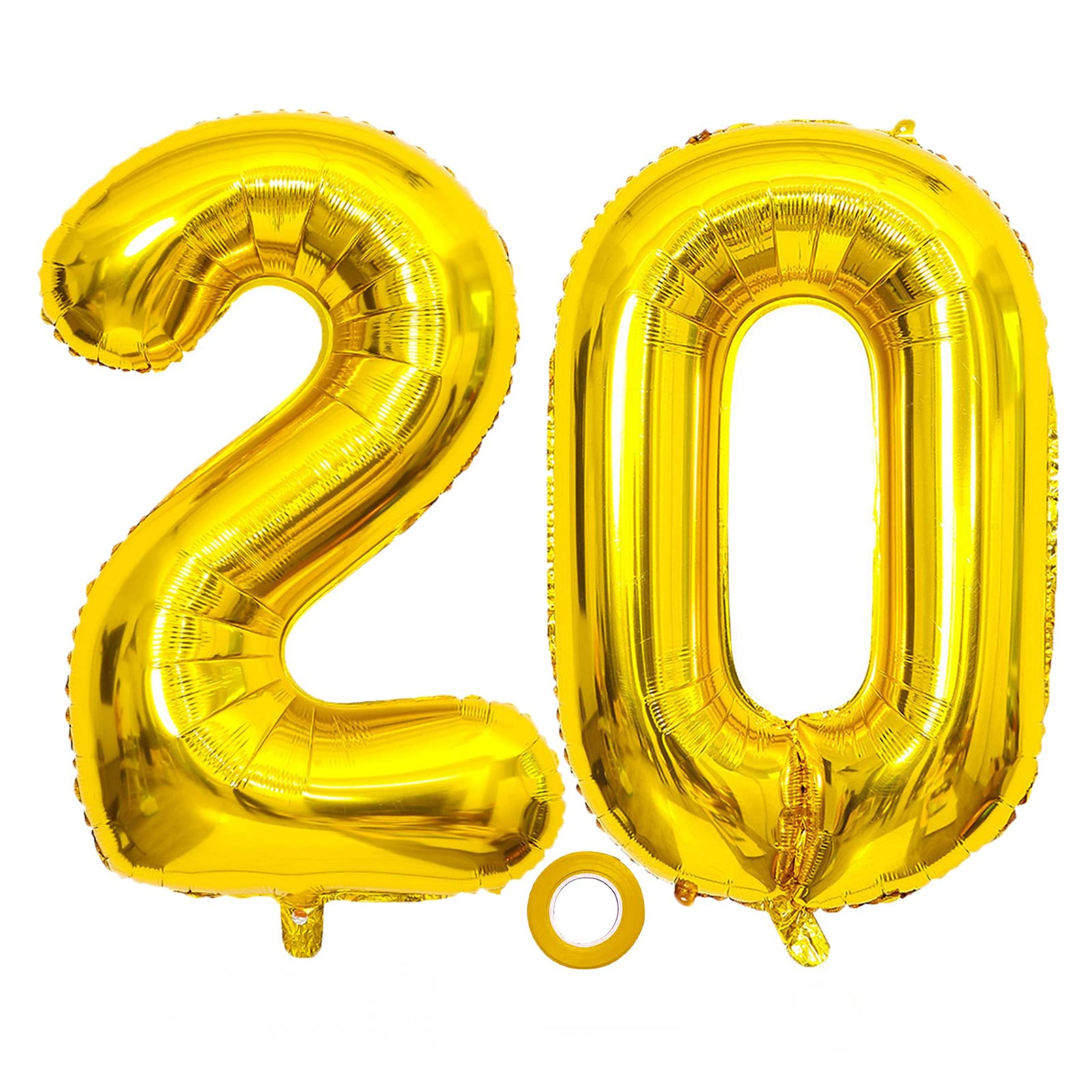 Celebrate with our 32-Inch Gold Number 20 Balloons, perfect for 20th ...
