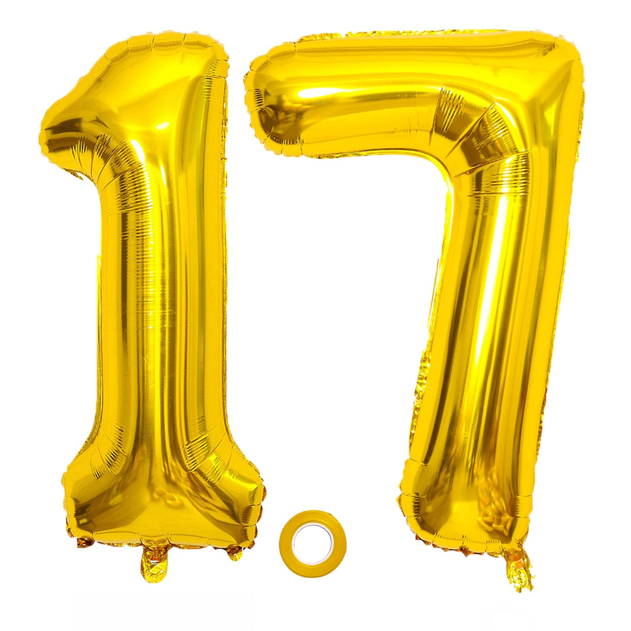 Celebrate with our 32-inch Gold Number 17 Balloons, perfect for 17th ...