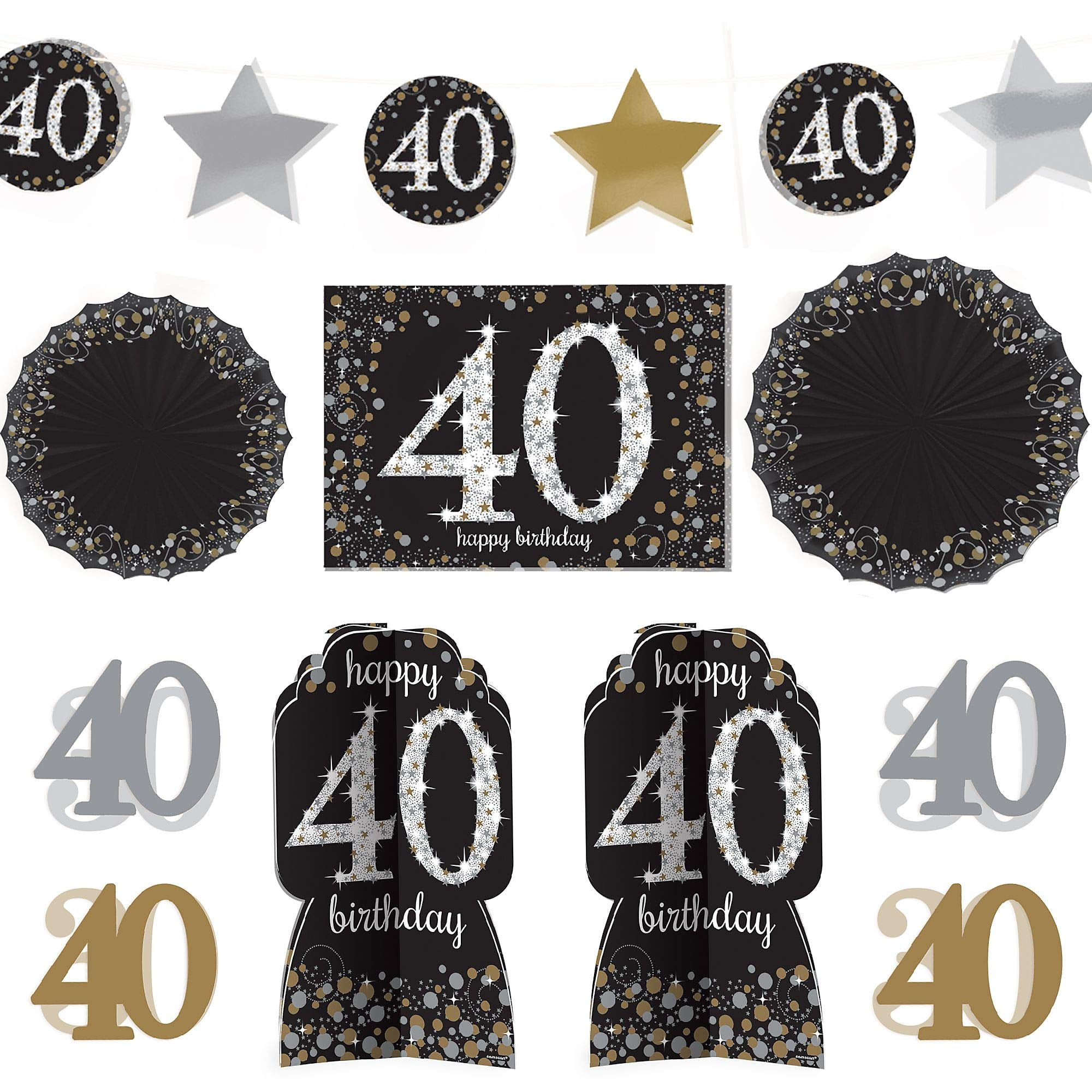 Celebrate 40 Room Decorating Kit - Walmart.com