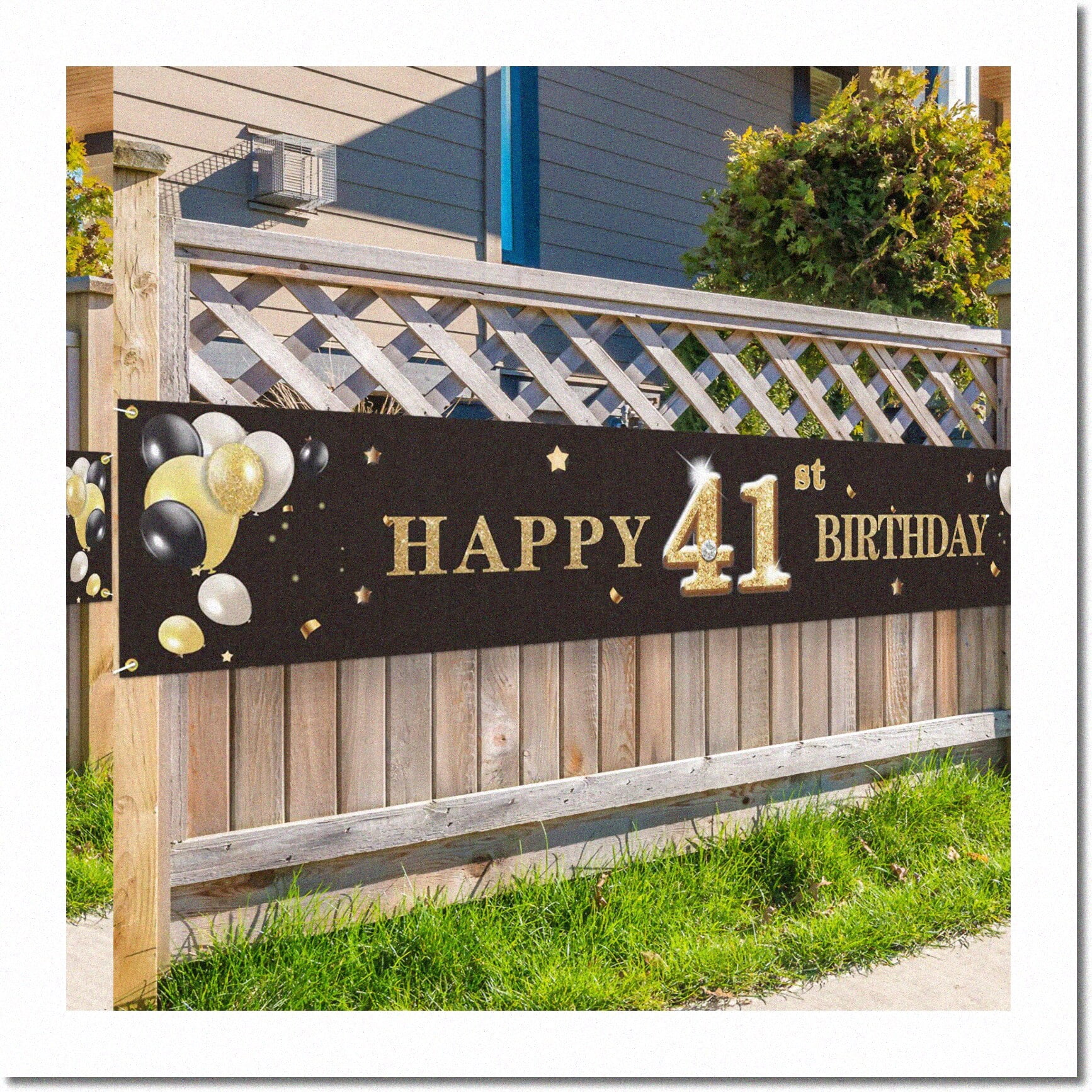 Celebrate 41 Years Backdrop Banner - Vibrant Party Decorations ...