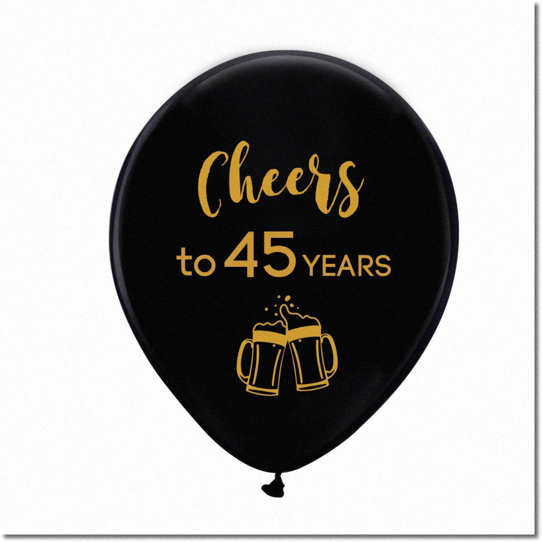 Celebrate 45 Years: Bold Black Latex Balloons (12", 16pcs) - Perfect ...