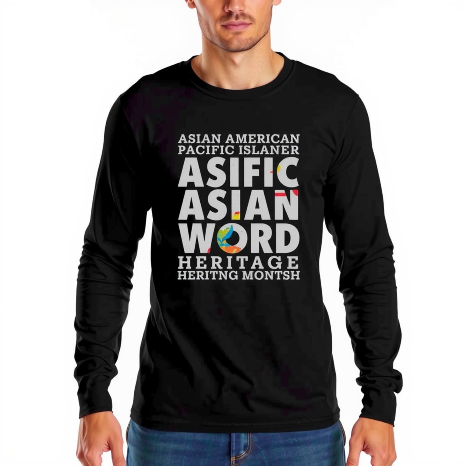 Celebrate AAPI Heritage Month with Our Bold Long Sleeve T-Shirt "ASIAN ...