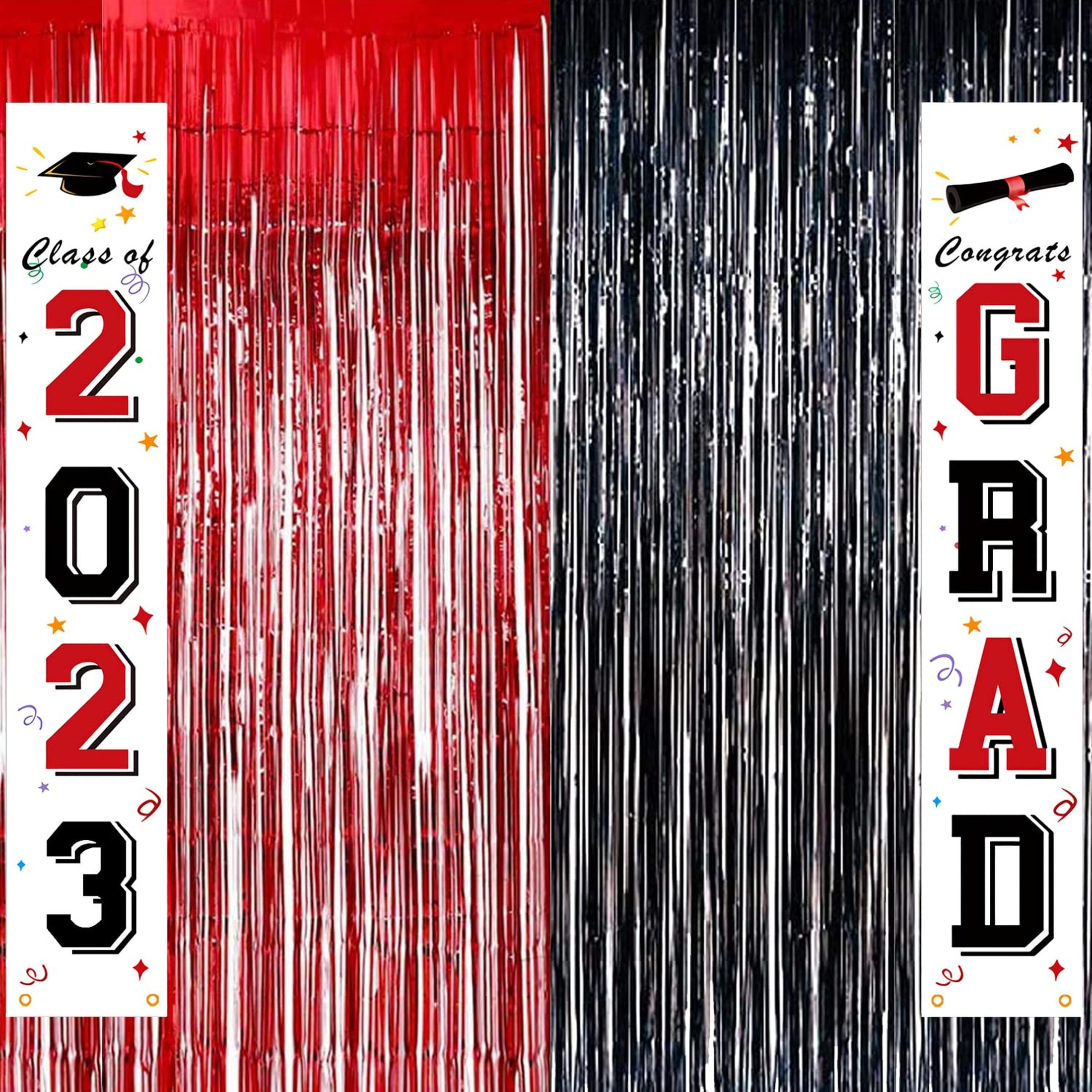 Celebrate Your Achievement 2023 Graduation Decorations Set - Red and ...