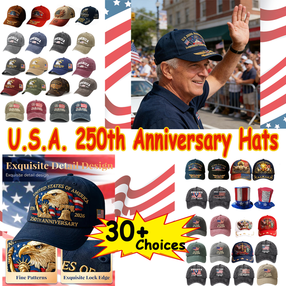 Celebrate America 250 Years Hat, United States 250th Anniversary ...