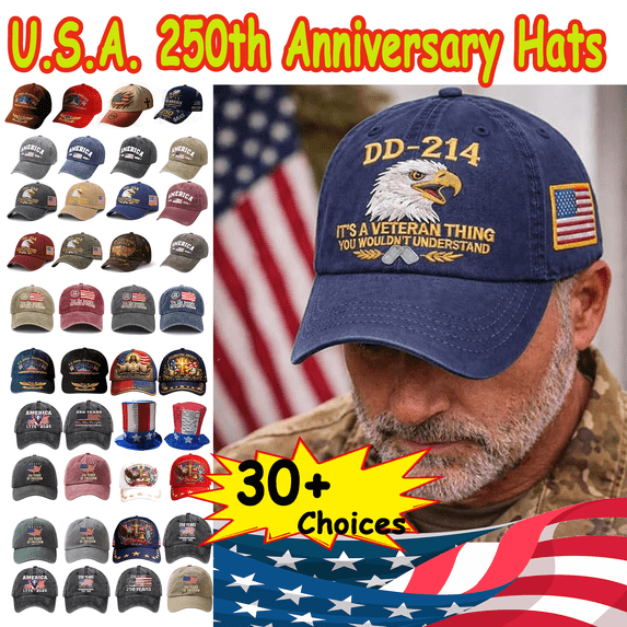 Celebrate America 250 Years Hat, United States 250th Anniversary ...