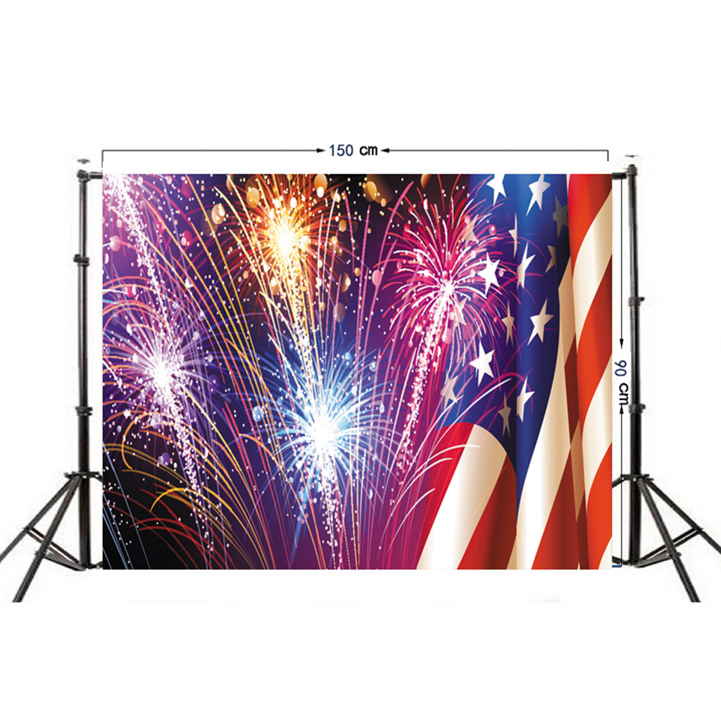 Celebrate American Flag Background Independence Day Carnival Vinyl ...