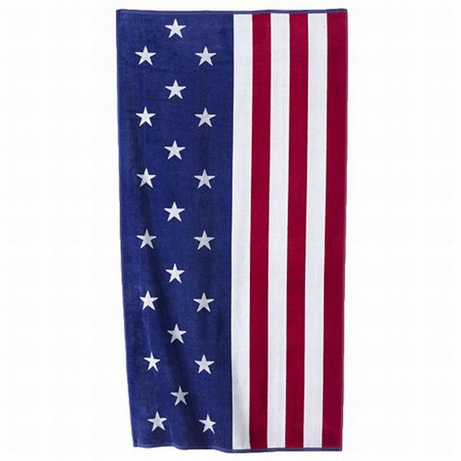 Celebrate American Flag Plush Turkish Cotton Velour Beach Towel 34x64 ...