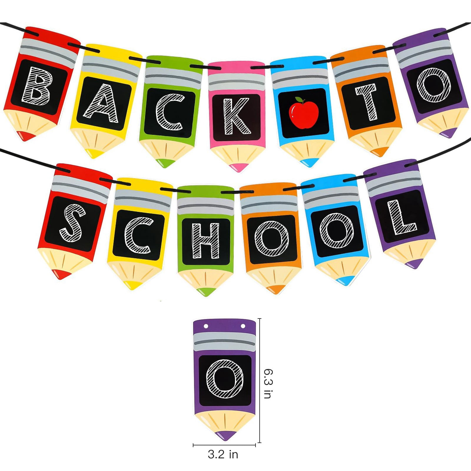 Celebrate Back To School Decorations Colorful Welcome Back Banner First ...