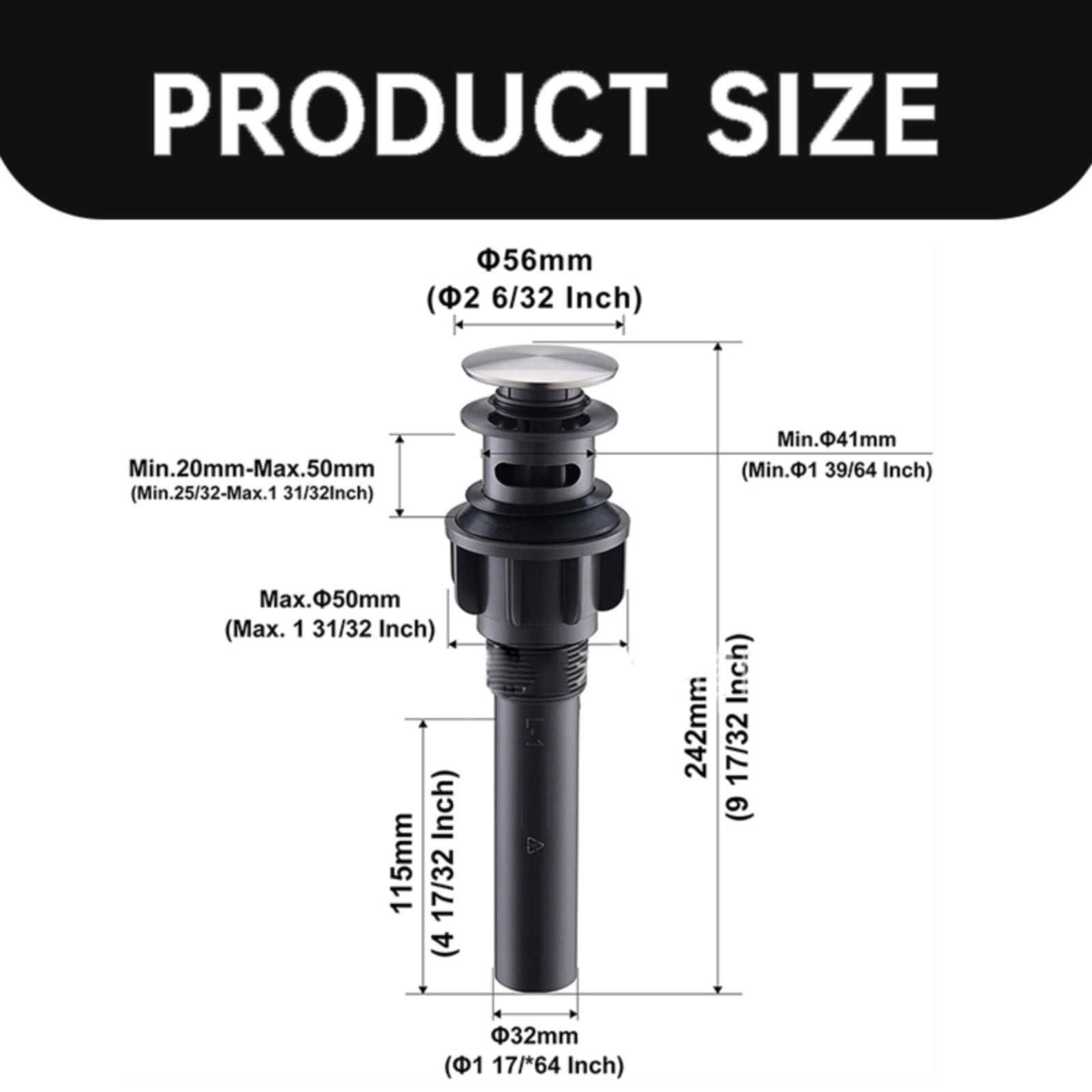 Celebrate Bathroom Drain With Overflow Bathroom Stopper Up Drain ...