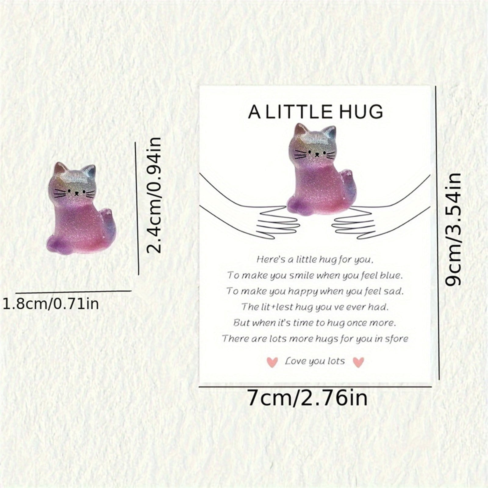 Celebrate Cat Hug Card And Encouragement Card Combo Portable Warm ...